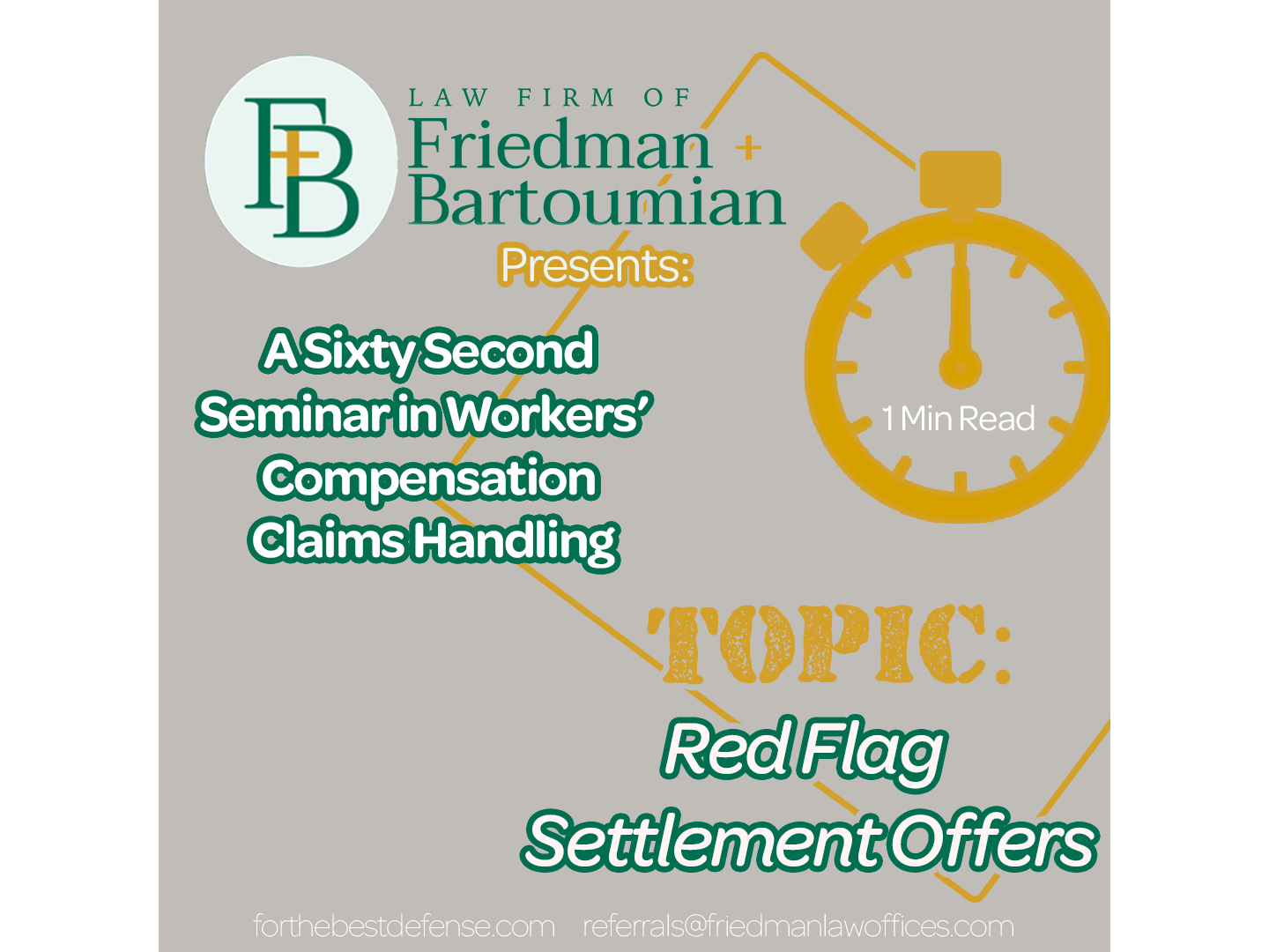 Red Flag Settlement Offers: A Sixty-Second Seminar in Workers ...
